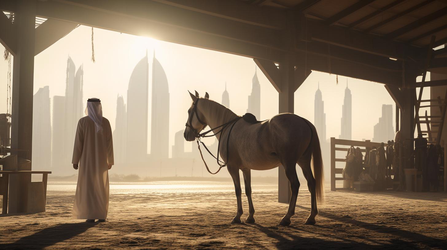 Horse in Stables by Ghanim Mubarak – Tashkeel